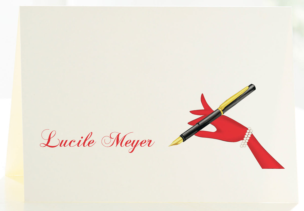The Montblanc - Set of 25 Personalized Note Cards | She's Got Papers